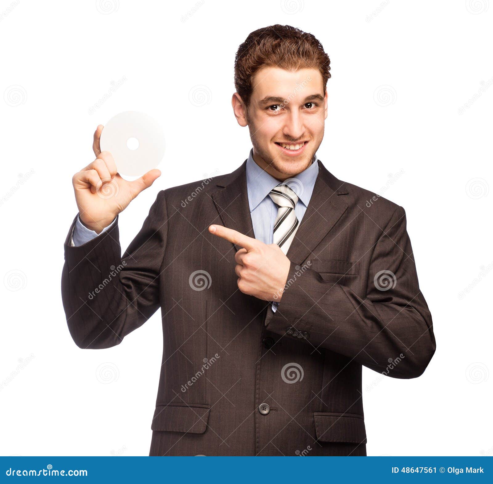 Man showing to disk stock image. Image of datum, male - 48647561