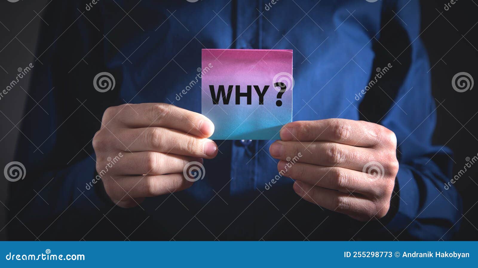 Man Showing Why? Word on Sticky Note Stock Image - Image of answer ...