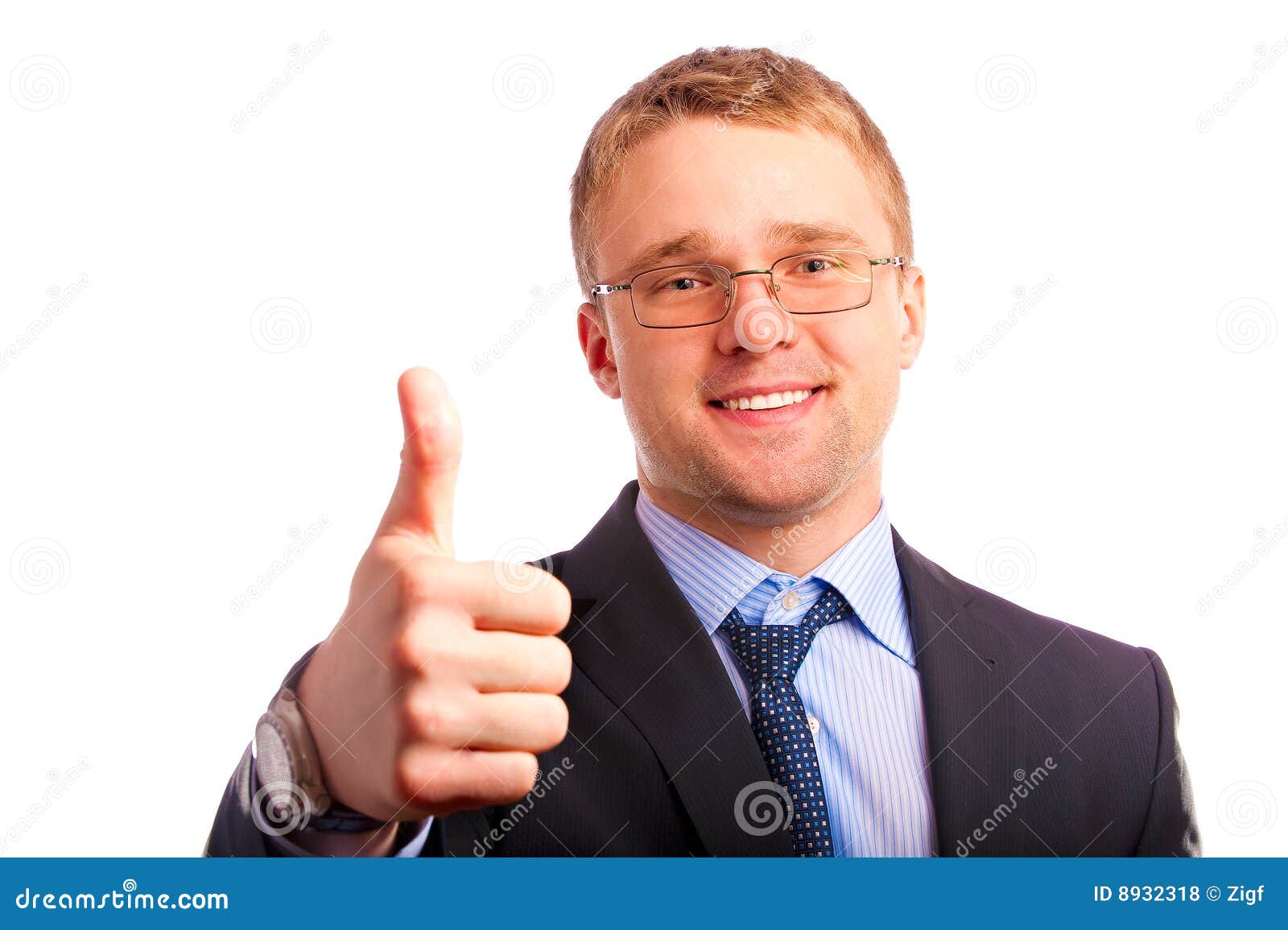 Man shows - all good! stock photo. Image of expertise - 8932318