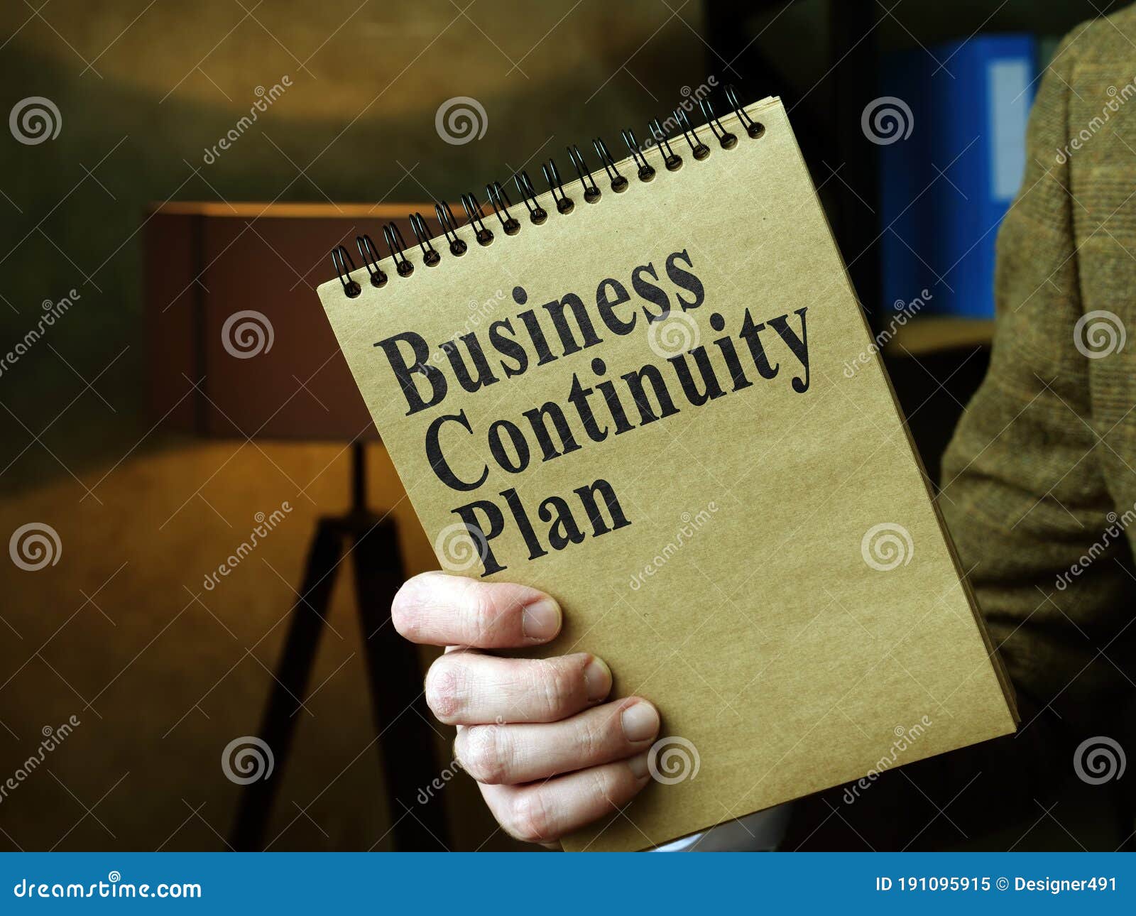 Man Shows Business Continuity Plan BCP in the Office. Stock Image ...