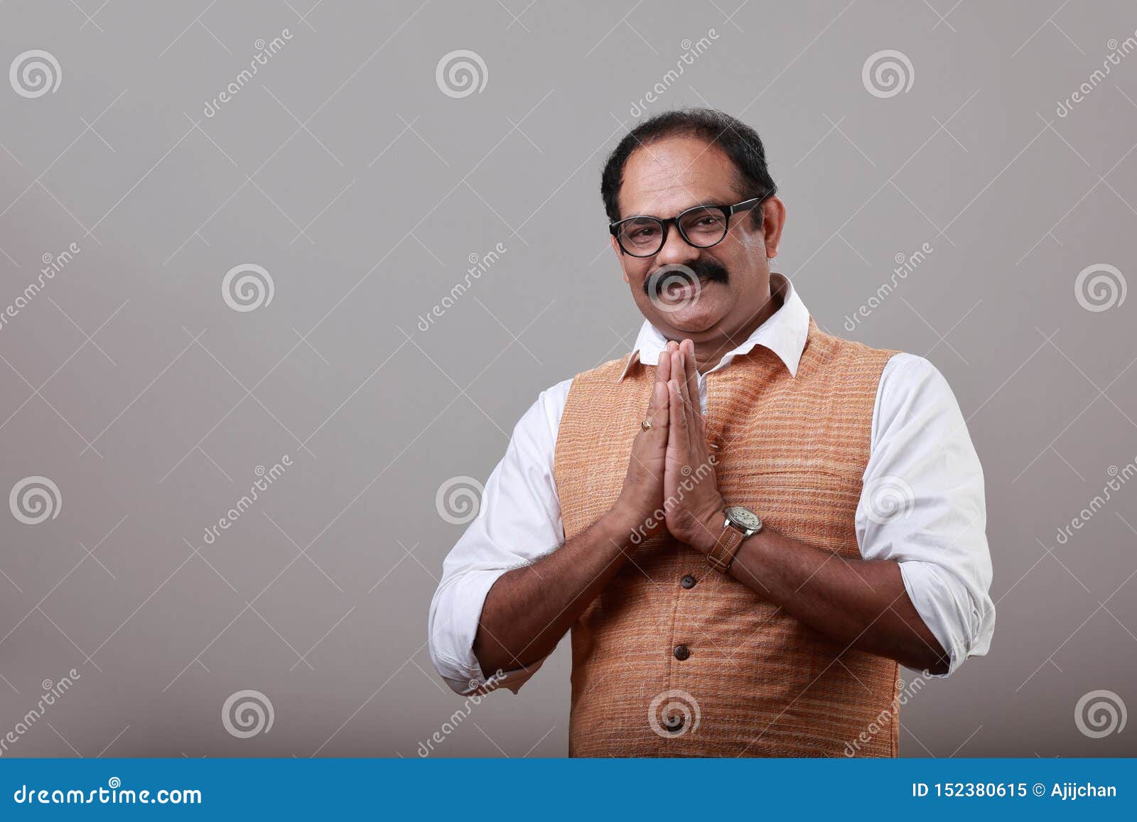 Man Shows Traditional Salute Stock Image - Image of healthy, middleaged ...