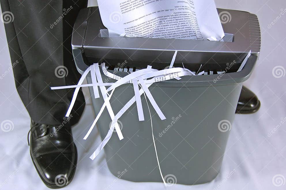 Man shredding paper stock photo. Image of shredding, business - 775246