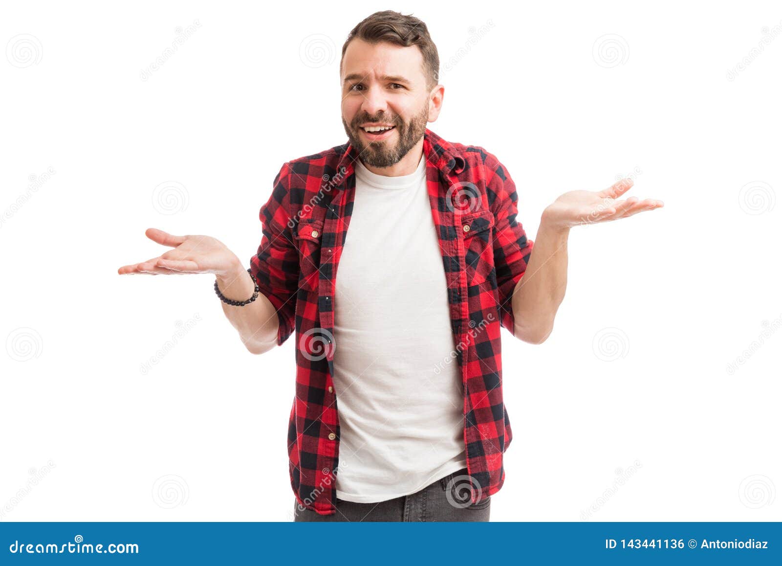 Man Shrugging and Spreading Hands Stock Photo - Image of hand, looking ...