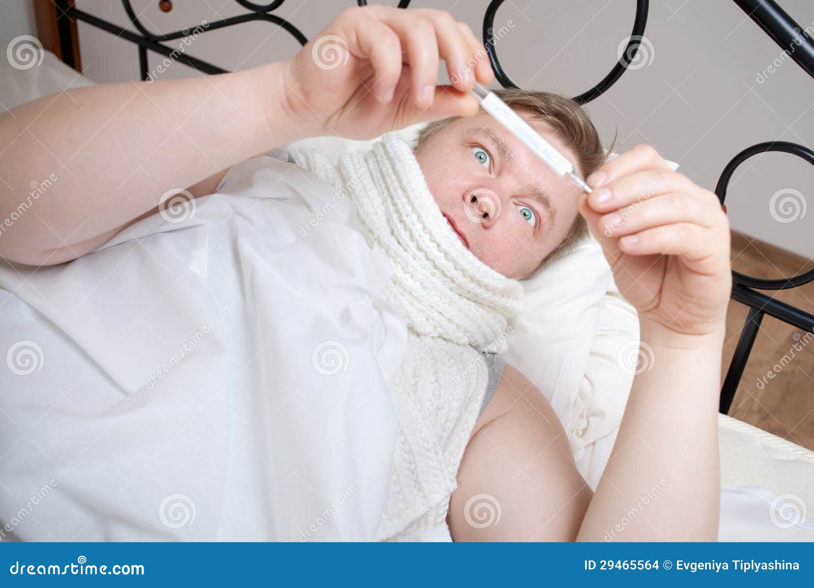 The man is sick stock photo. Image of sick, measuring - 29465564