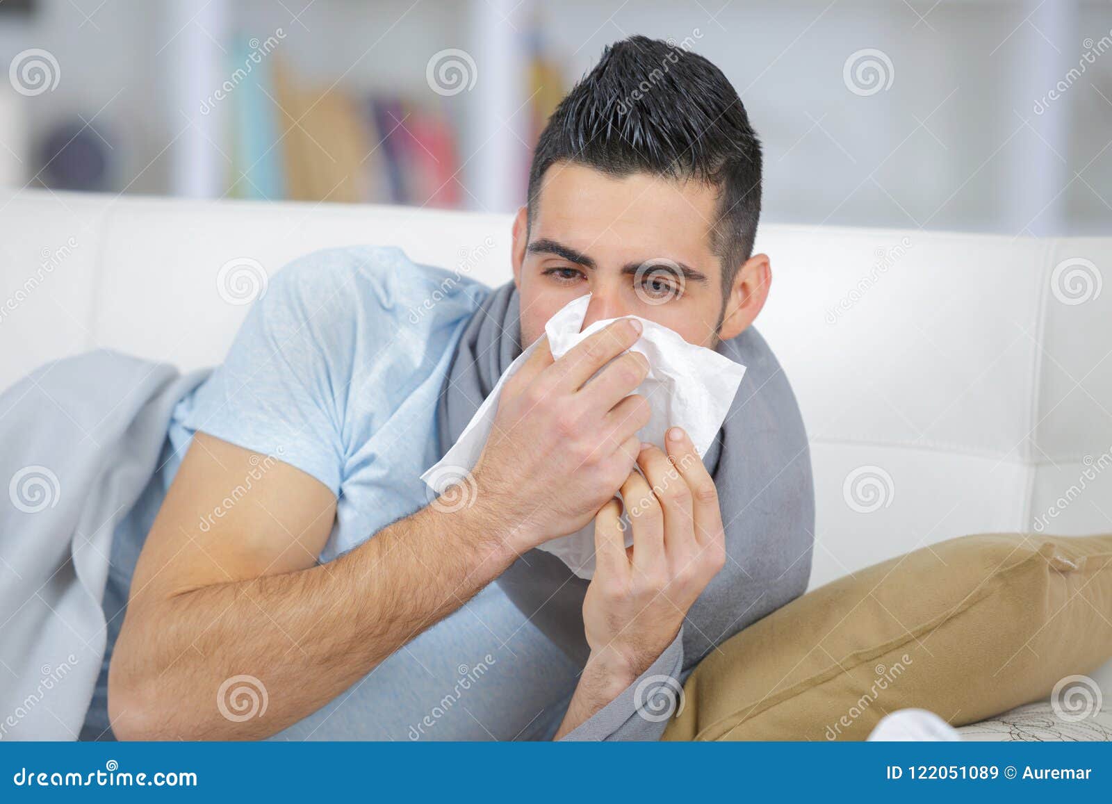 Man sick with colds stock image. Image of rheum, cold - 122051089