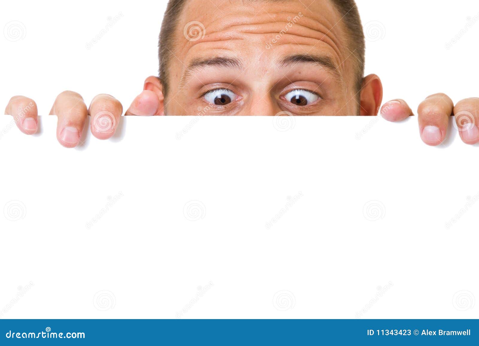 Man with Sign stock image. Image of caucasian, hair, close - 11343423