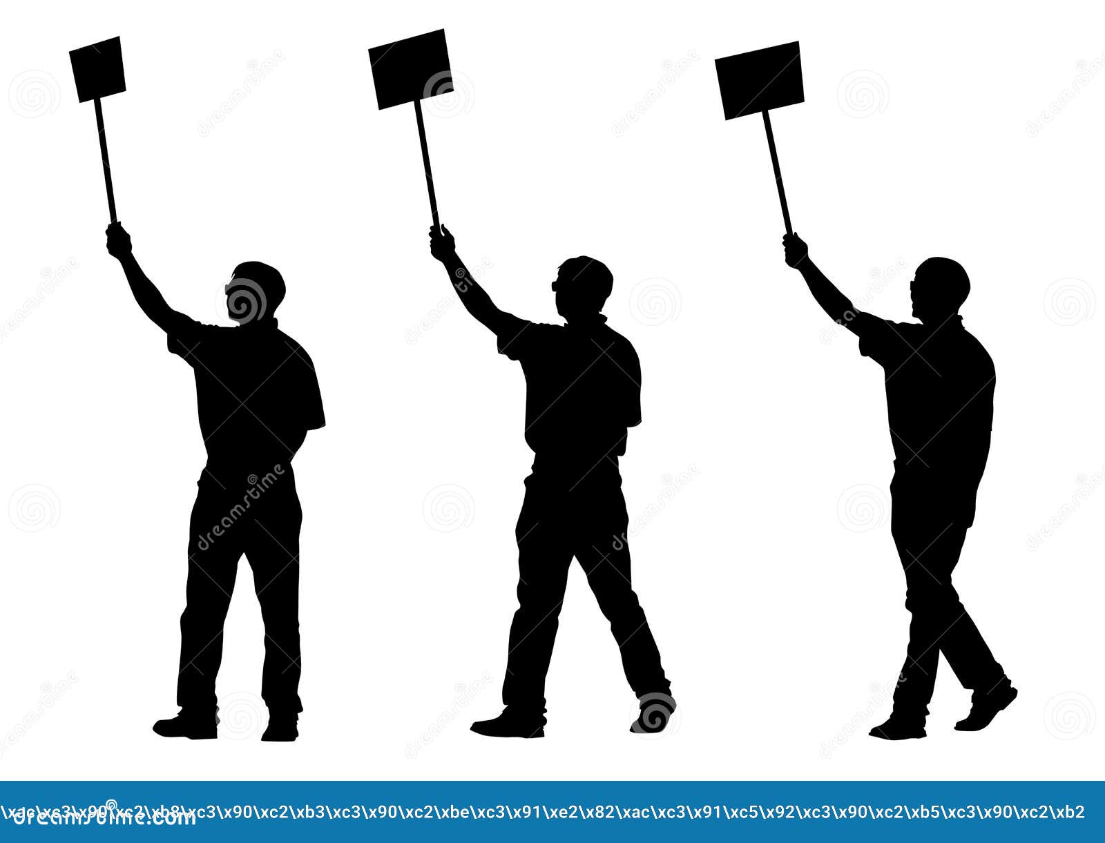 Man with a sign stock vector. Illustration of business - 12791746