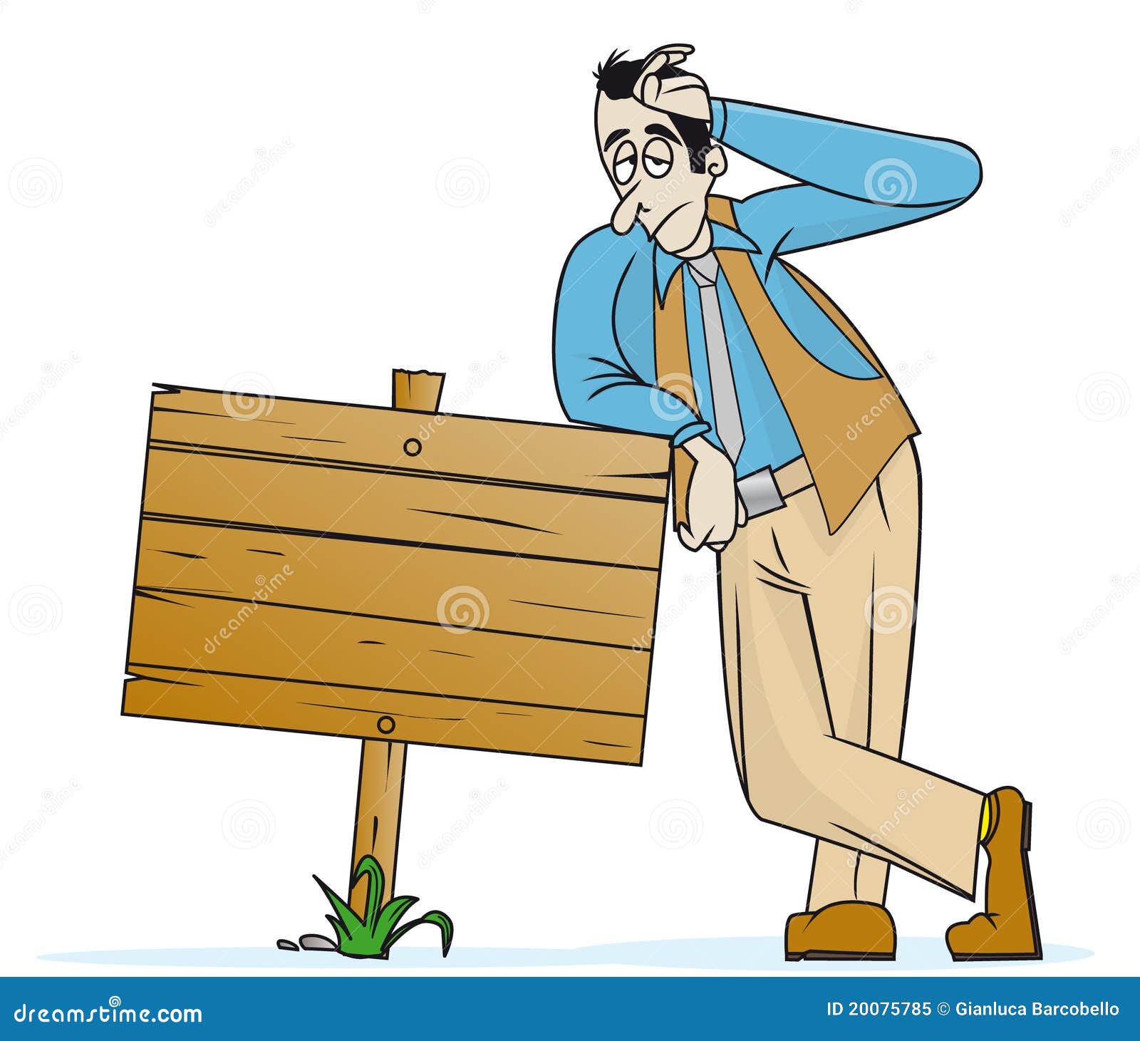 Man sign stock vector. Illustration of announce, canvas - 20075785