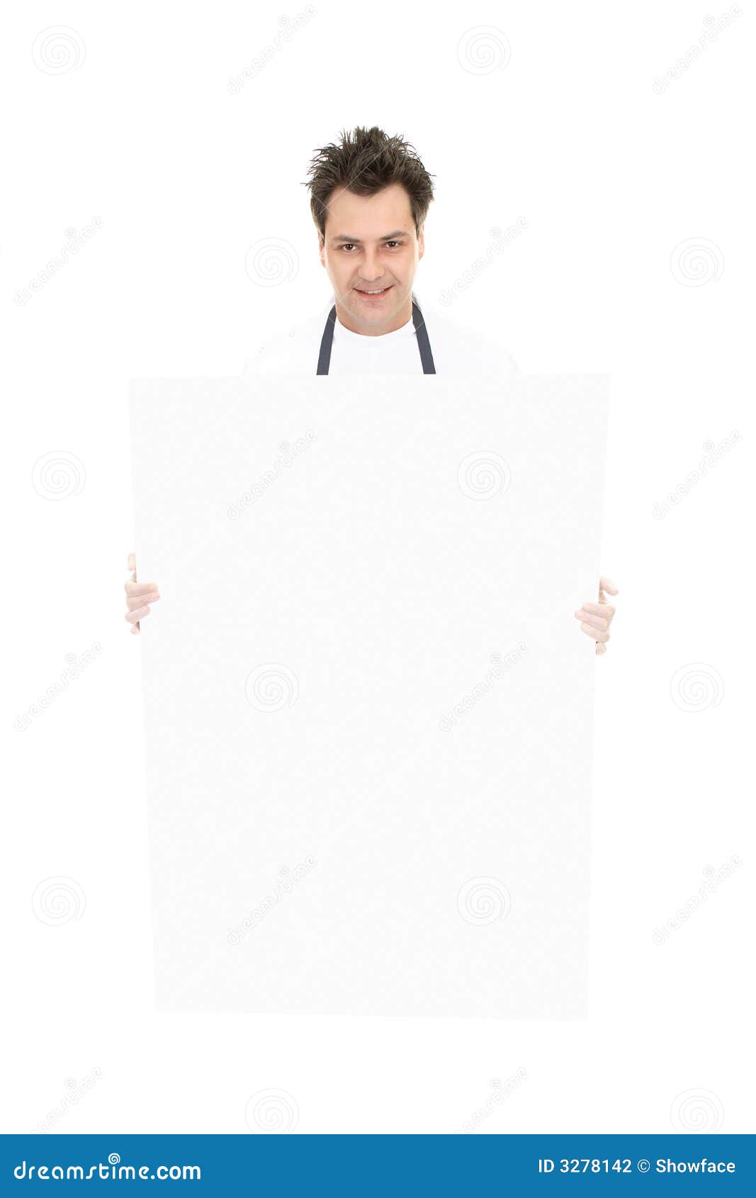 Man with Sign stock photo. Image of presenting, board - 3278142