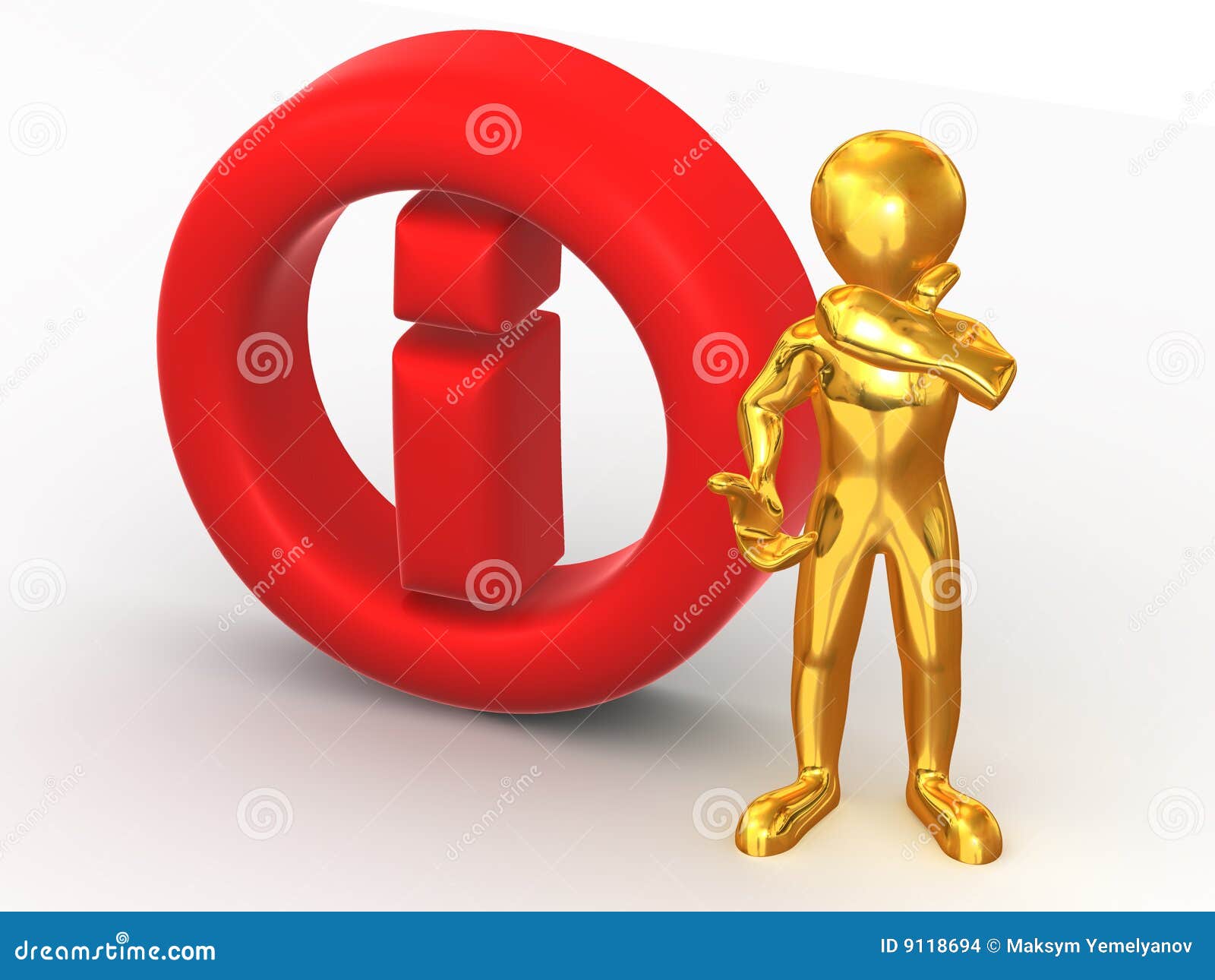 Man with sign INFO stock illustration. Illustration of businessman ...