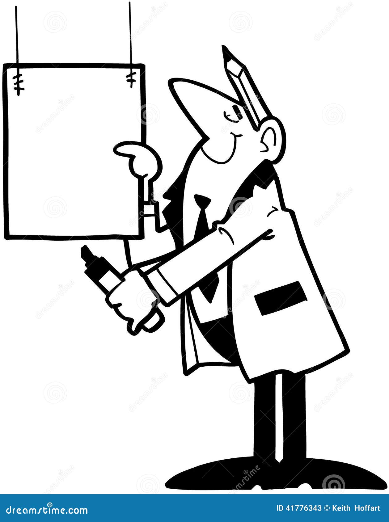 Man with Sign Template Cartoon Vector Clipart Stock Vector ...