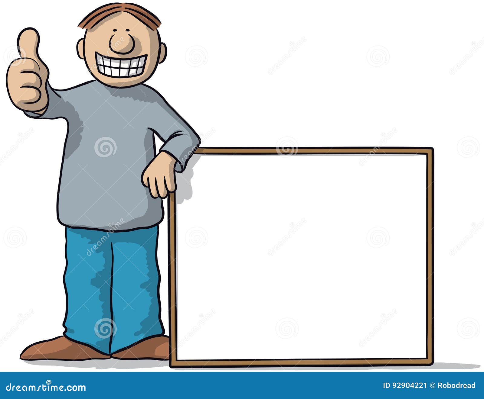 Man with a signboard stock vector. Illustration of sign - 92904221