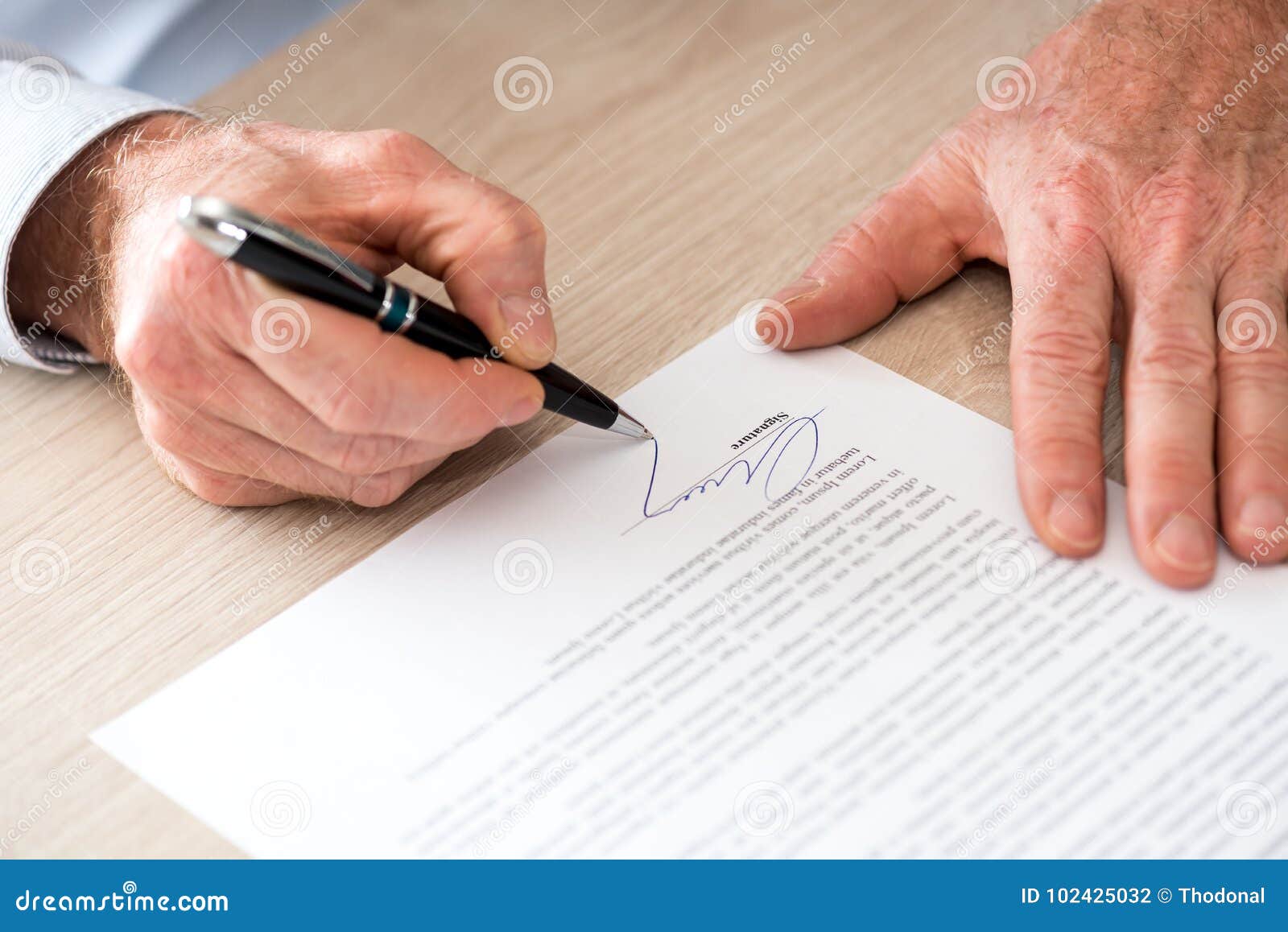 Man signing a contract stock photo. Image of write, paperwork - 102425032