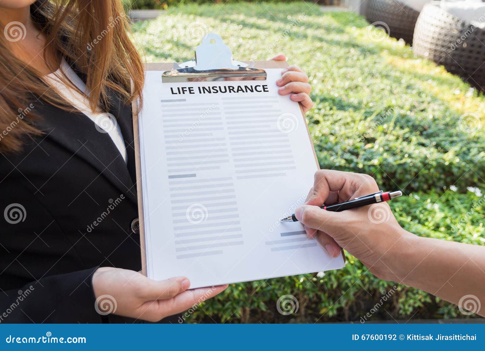 Man Signing the Life Insurance Contract Stock Photo - Image of signing ...