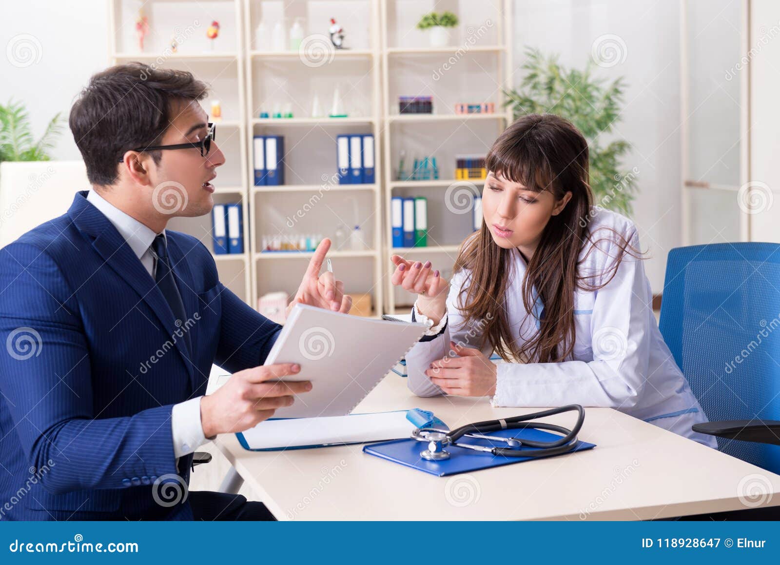 The Man Signing Medical Insurance Contract Stock Image - Image of ...