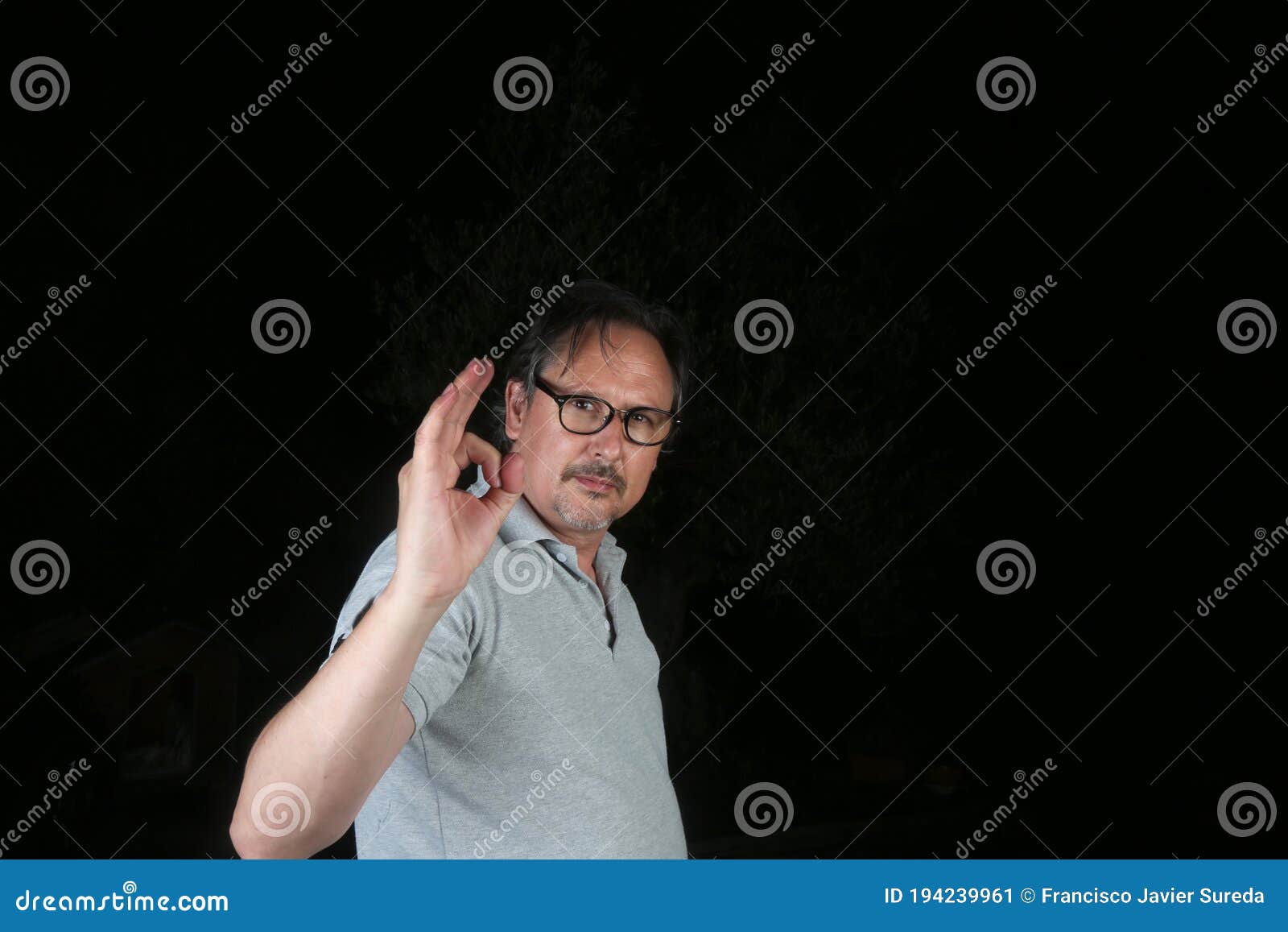 Man Signing Ok Well Done with Hand Stock Image - Image of attractive ...