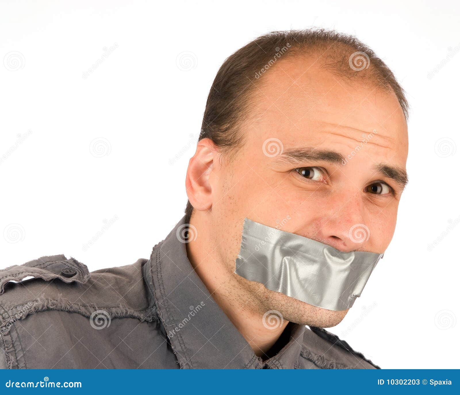 Man silenced stock image. Image of isolated, mute, people - 10302203