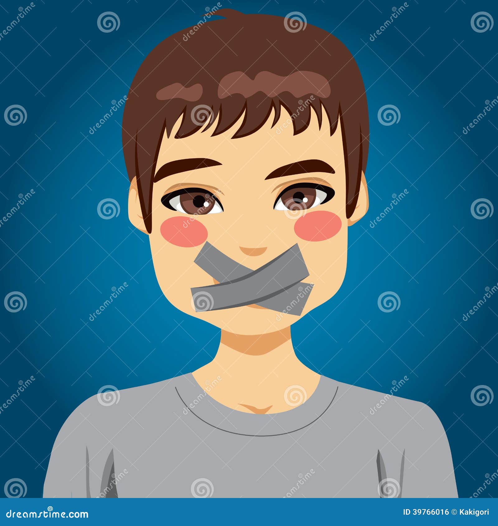 Man Silenced Mouth stock vector. Illustration of expression - 39766016