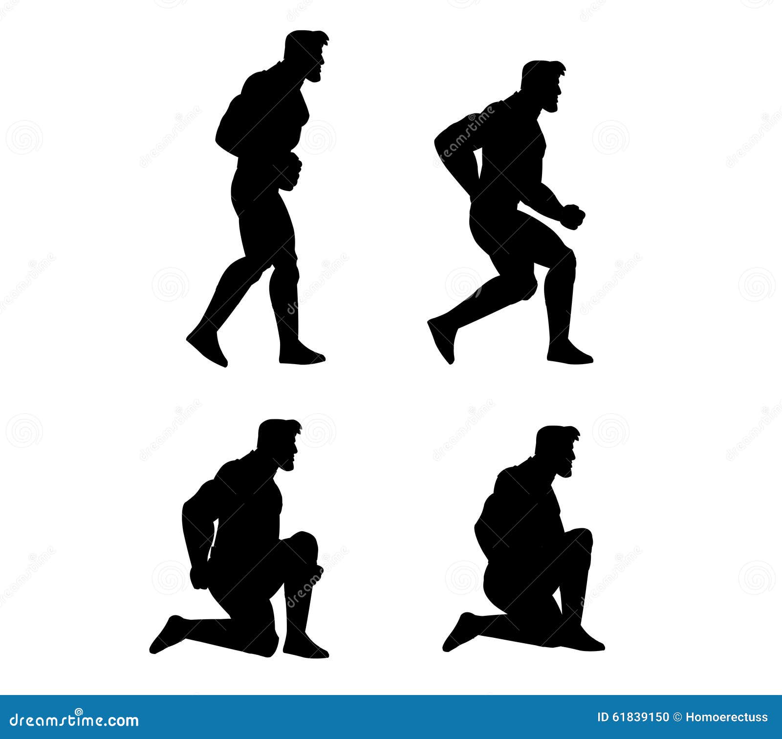 Man Silhouette Animation Sprite Vector Illustration | CartoonDealer.com ...