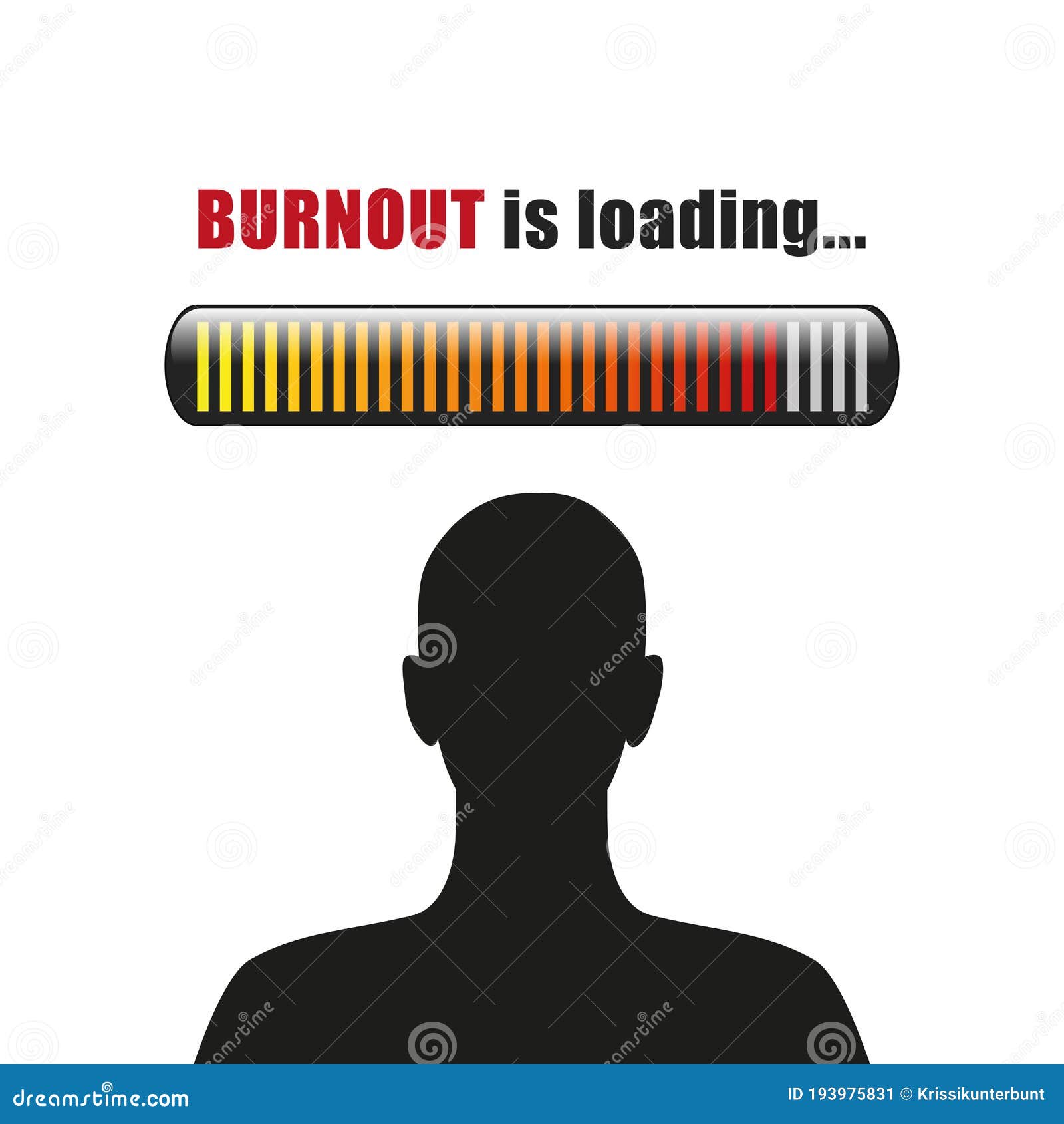 Man Silhouette Burnout Is Loading Cartoon Vector | CartoonDealer.com ...