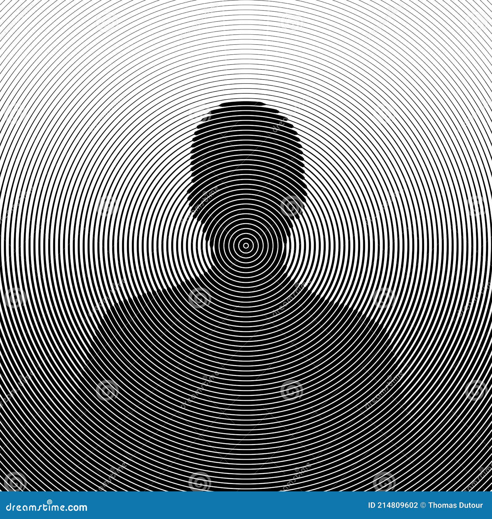 Man Silhouette, Circular Halftone Illustration Stock Illustration ...