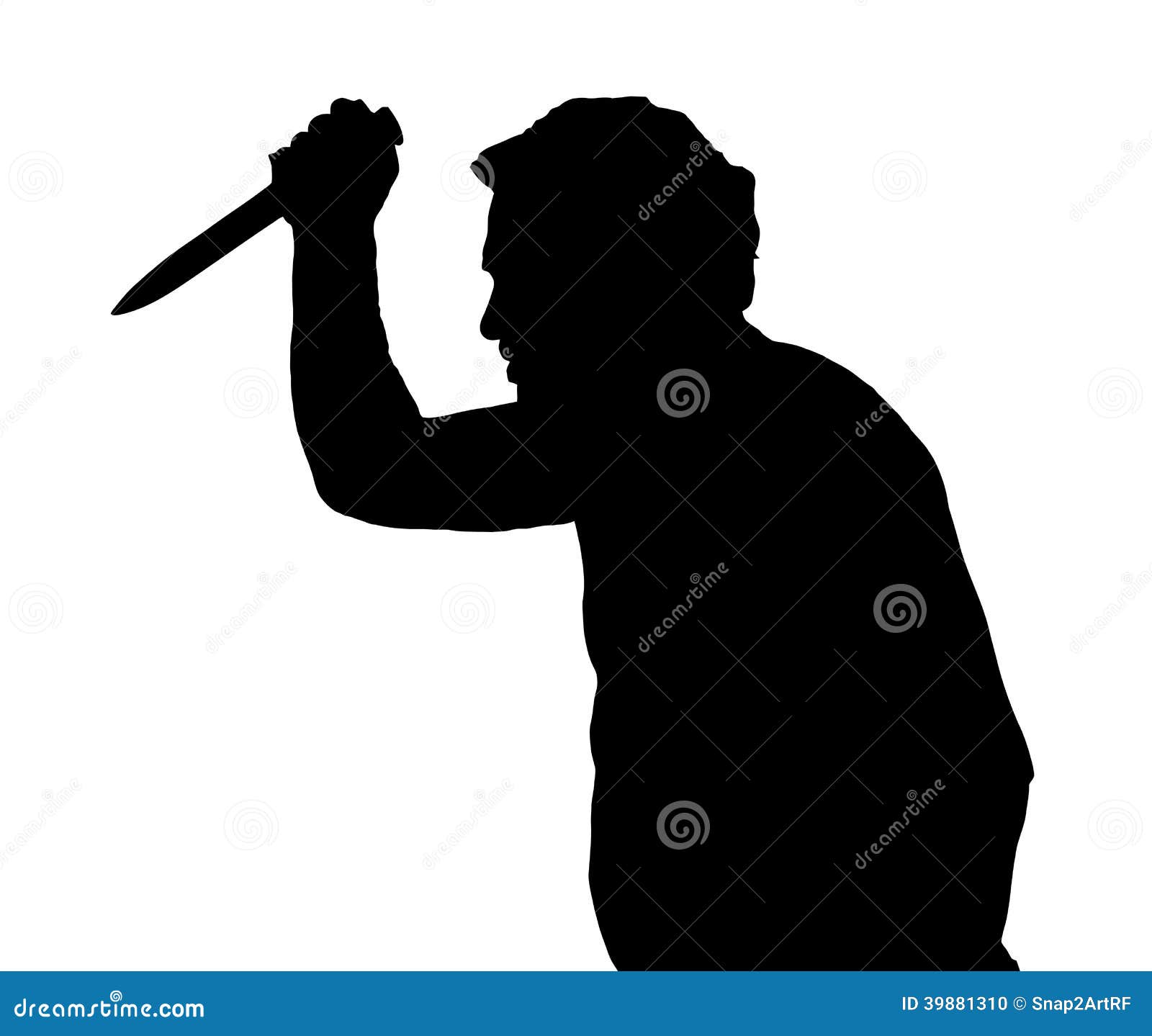 Man With Knife Silhouette