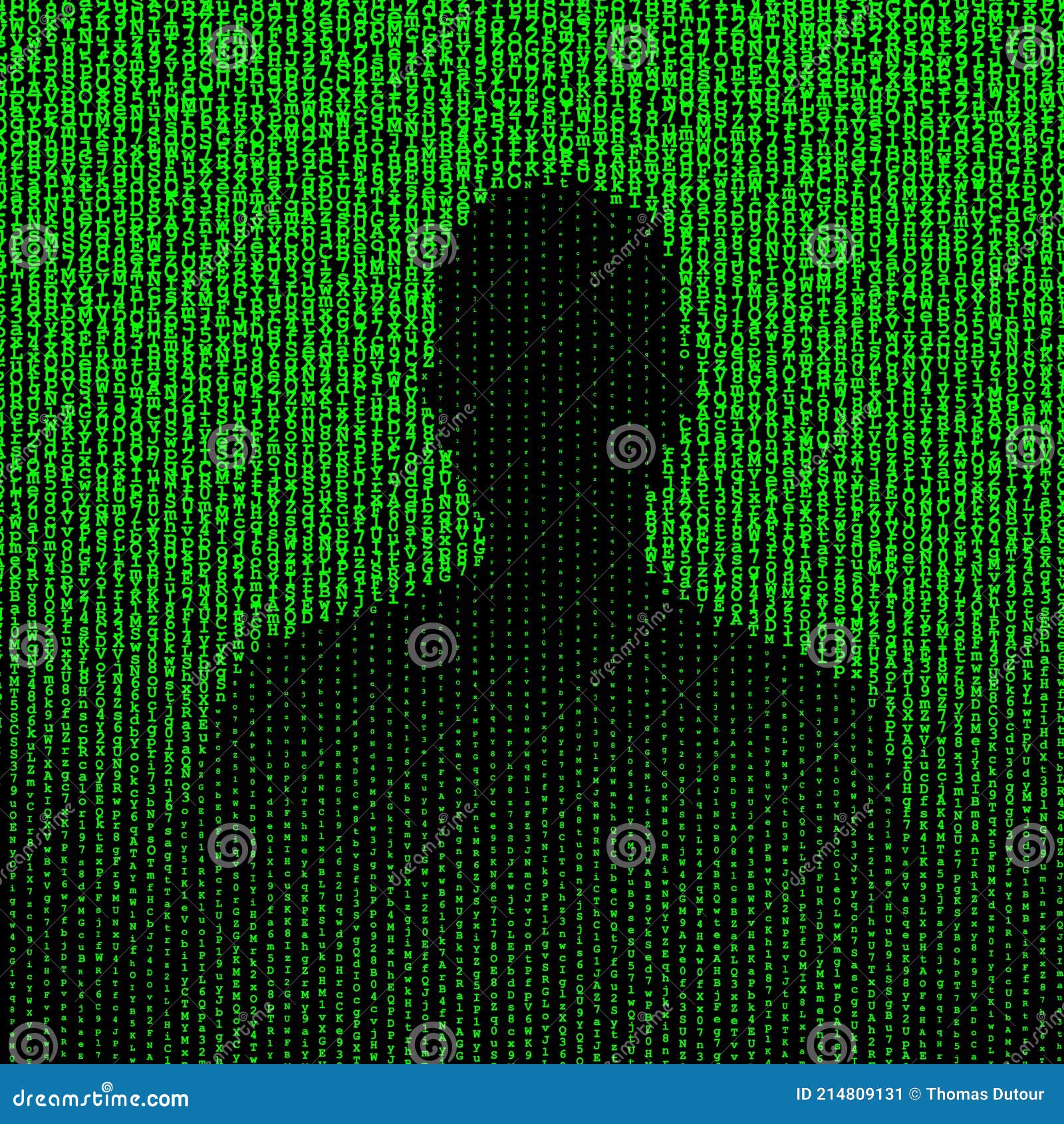 Man Silhouette Matrix Illustration Stock Illustration - Illustration of ...