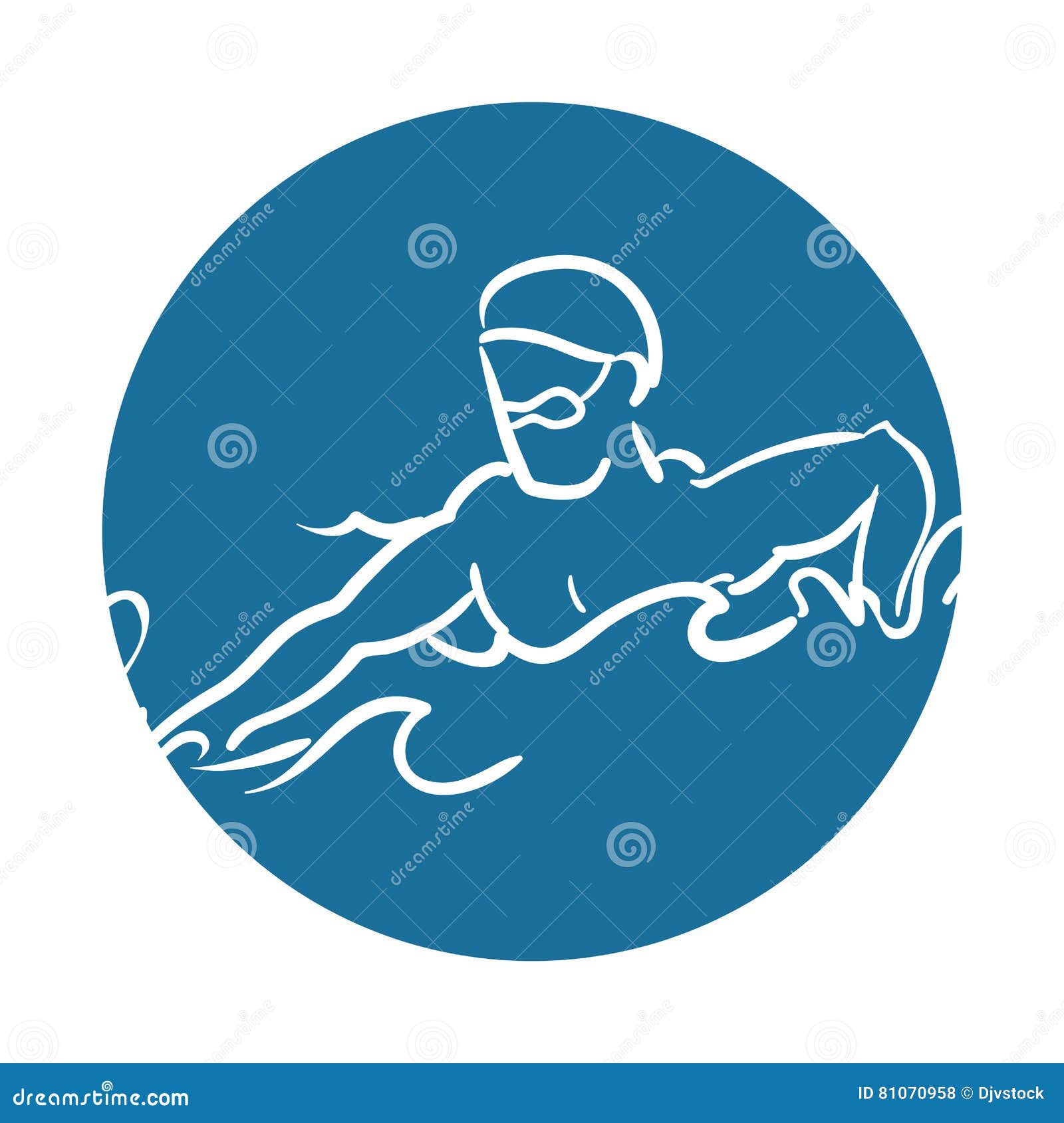 Swimmer Athlete. Swimmer. The Emblem Of The Swimmer. Vector Image Of A ...