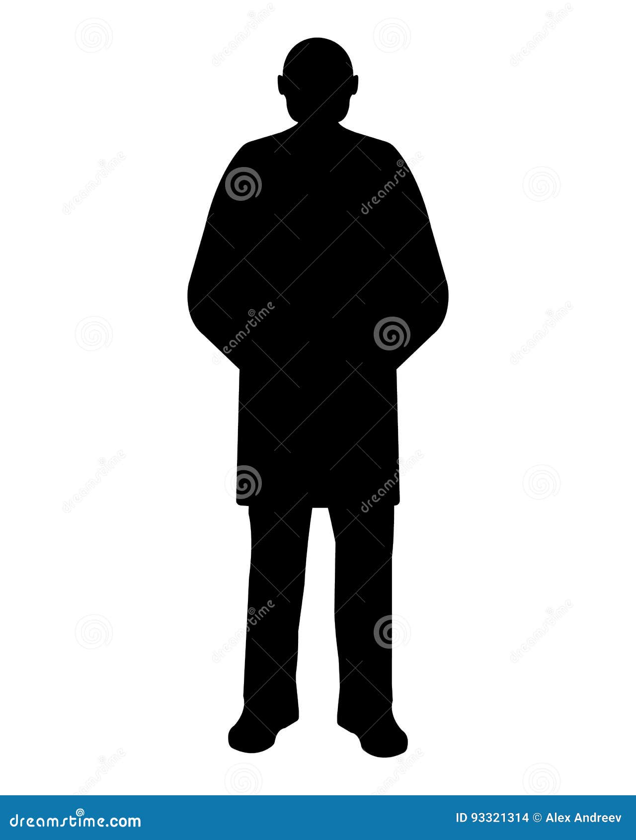 Man Silhouette on White Background. Vector Illustration Stock Vector ...