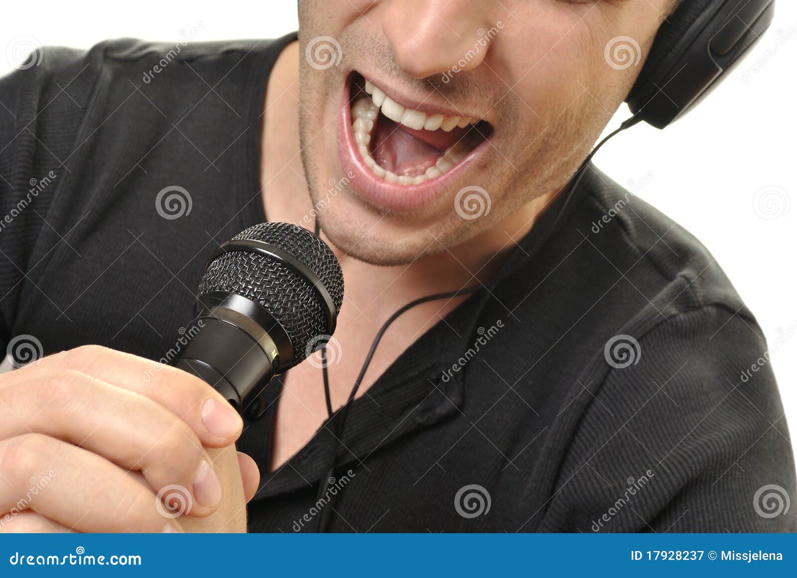 Man singing stock image. Image of hand, happy, attractive - 17928237