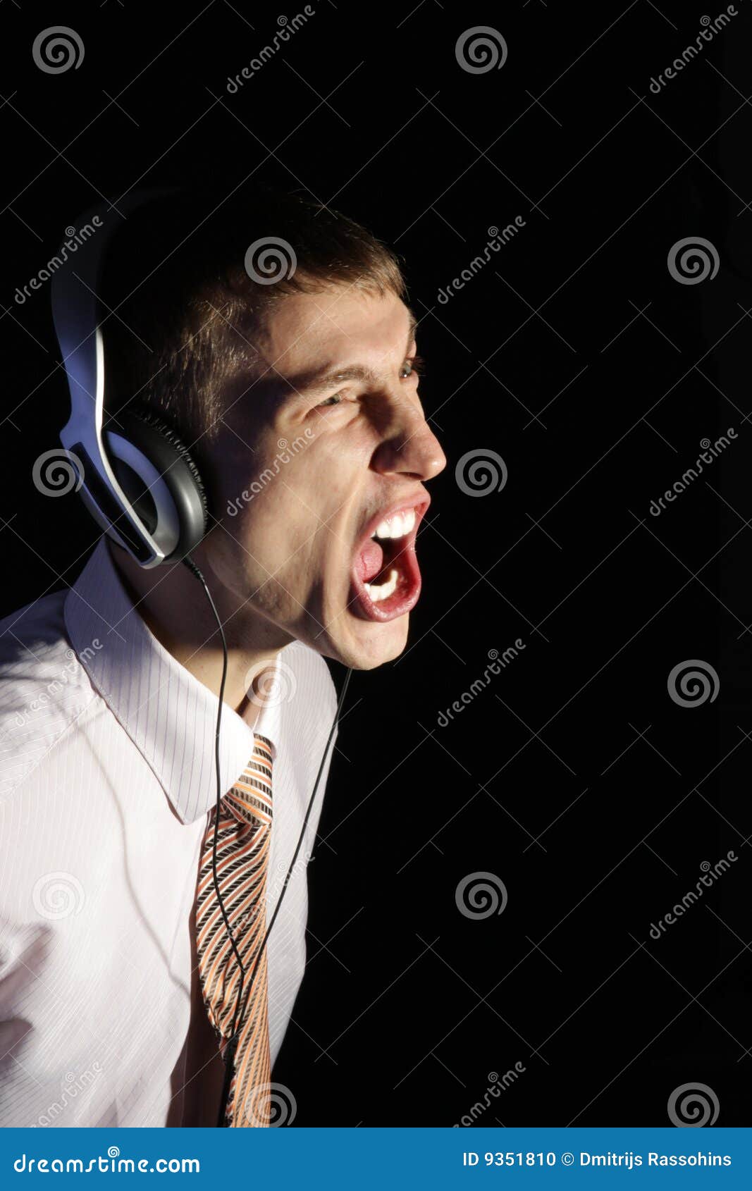 Man is singing stock photo. Image of communication, player - 9351810