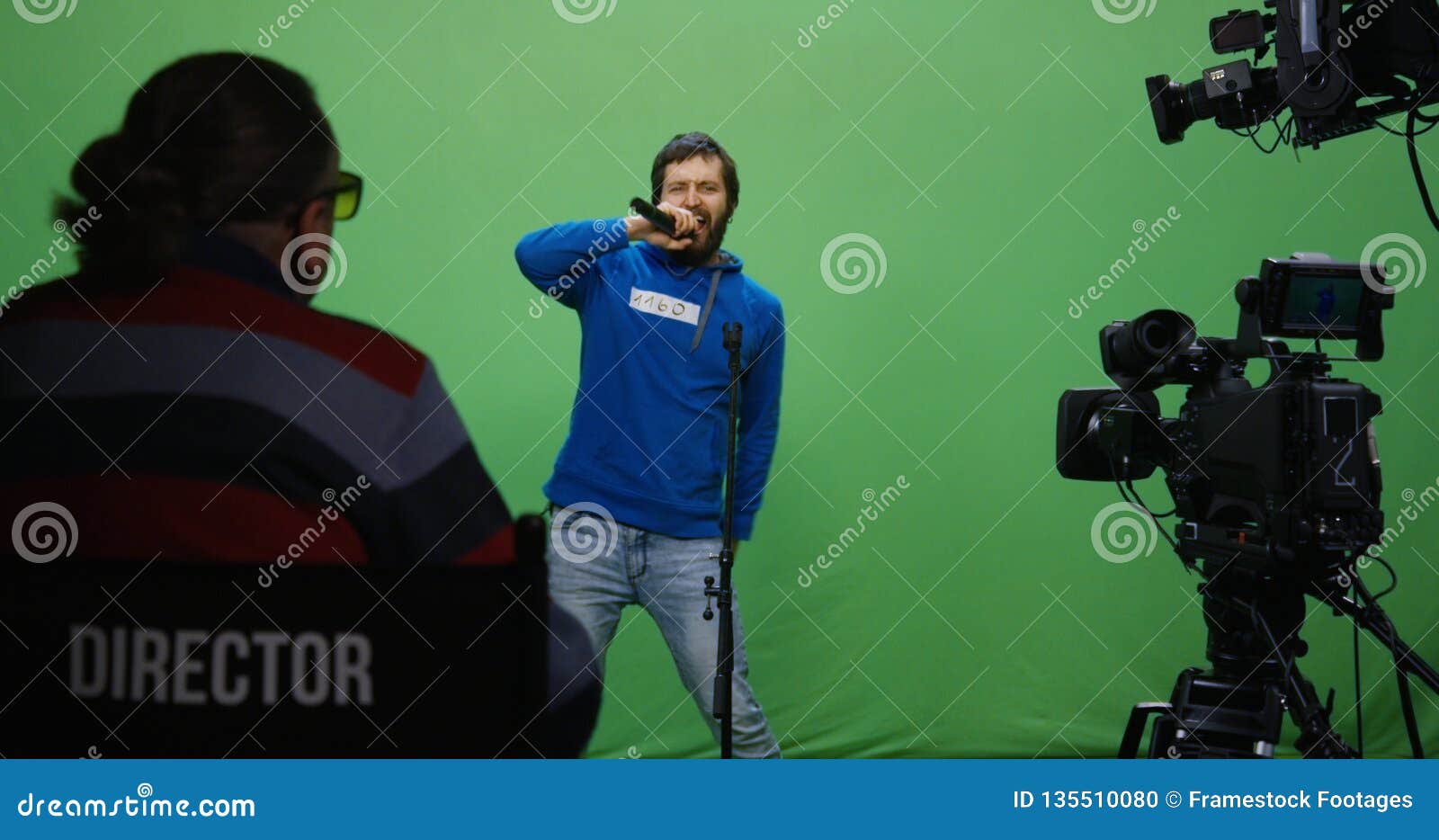 Man singing at an audition stock photo. Image of finishing - 135510080