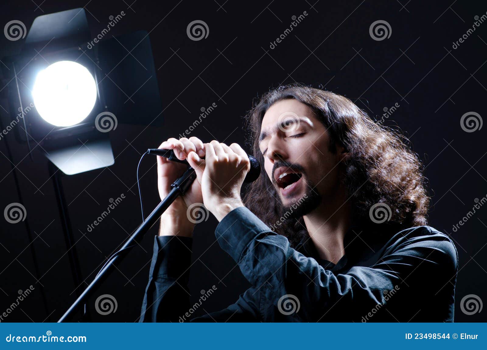 Man singing at the concert stock photo. Image of music - 23498544