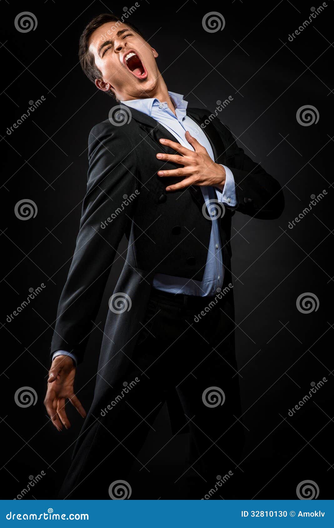 Man singing stock photo. Image of emotional, expression - 32810130