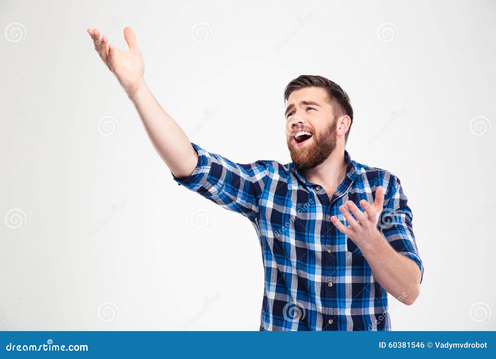 Man Singing and Gesturing with Hands Stock Photo - Image of background ...