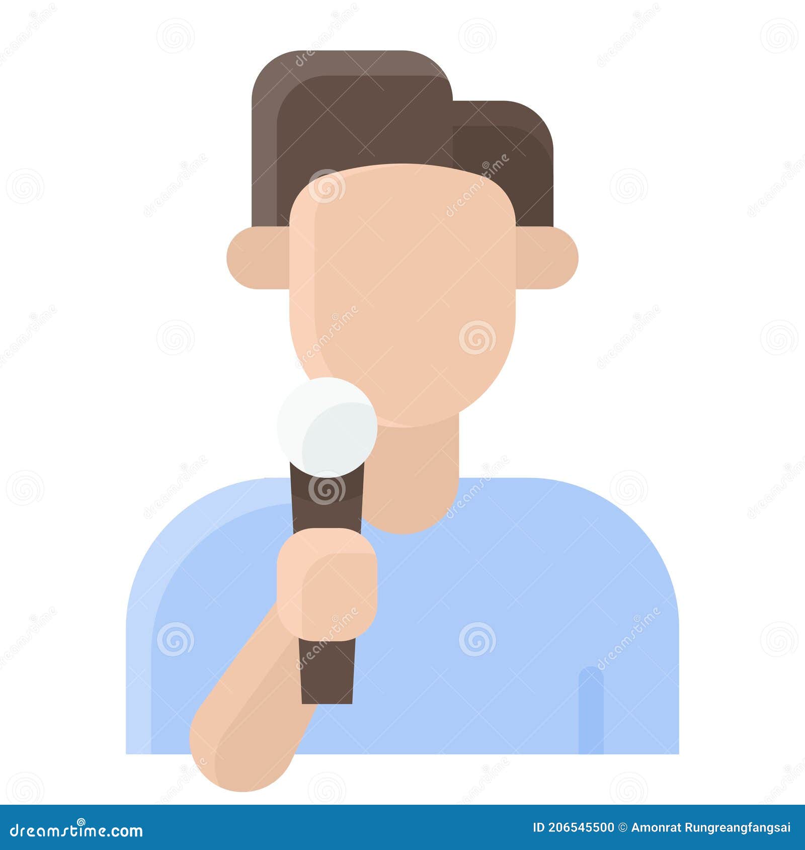 Man Singing Icon, Birthday Party Related Vector Illustration Stock ...