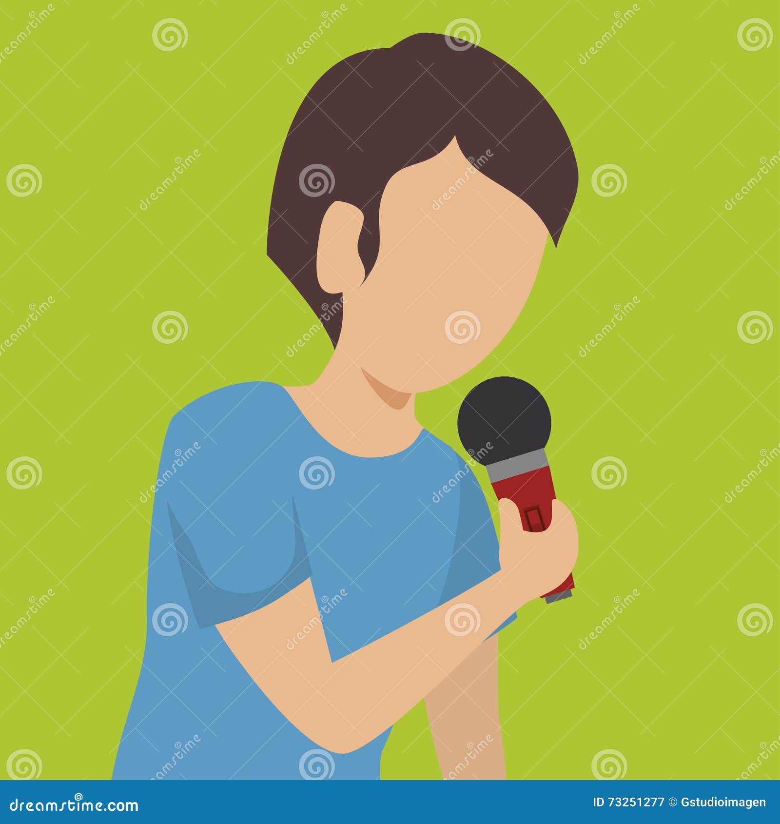 Man Singing Isolated Icon Design Stock Illustration - Illustration of ...