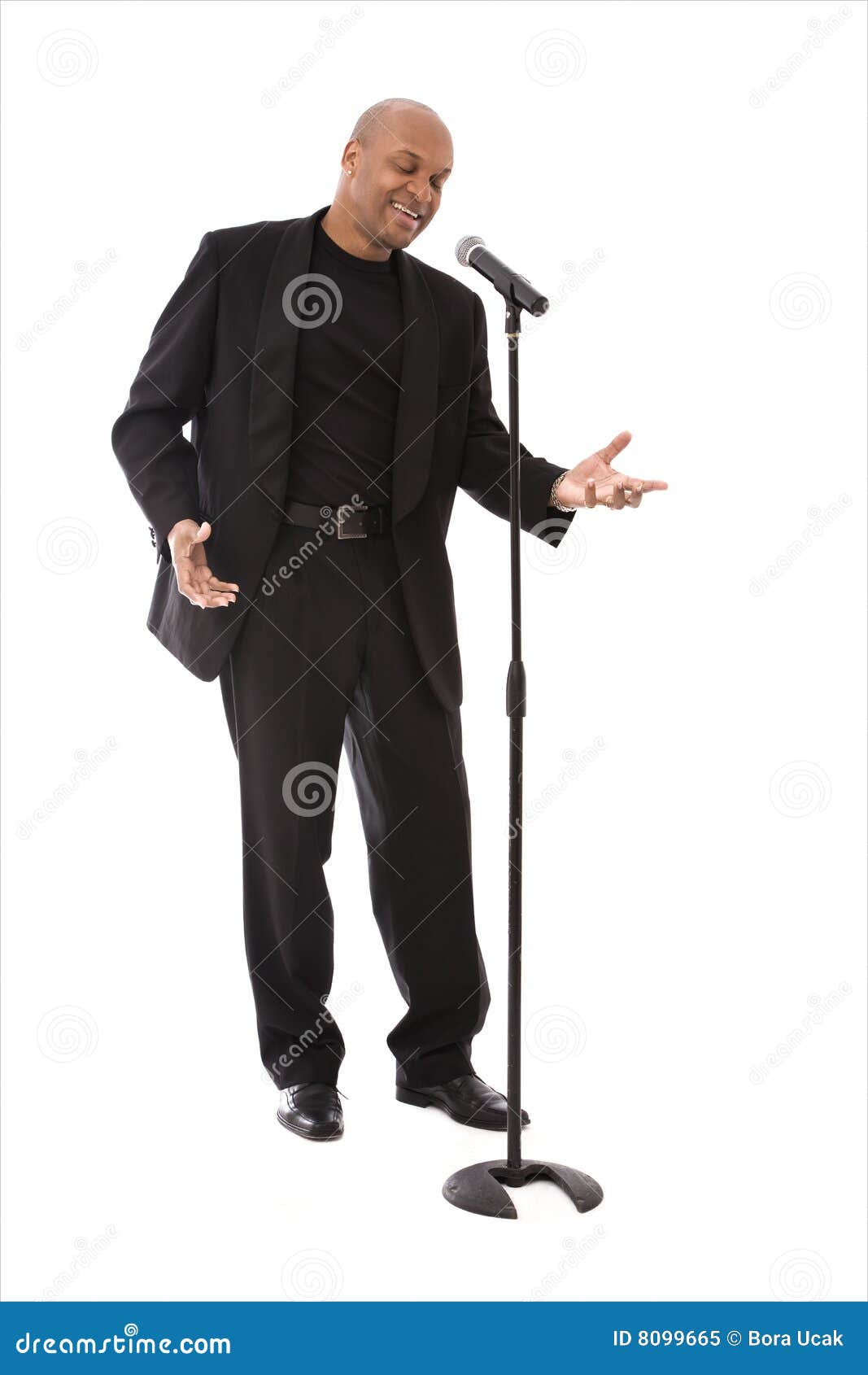Man Singing into Microphone Stock Image - Image of music, singer: 8099665