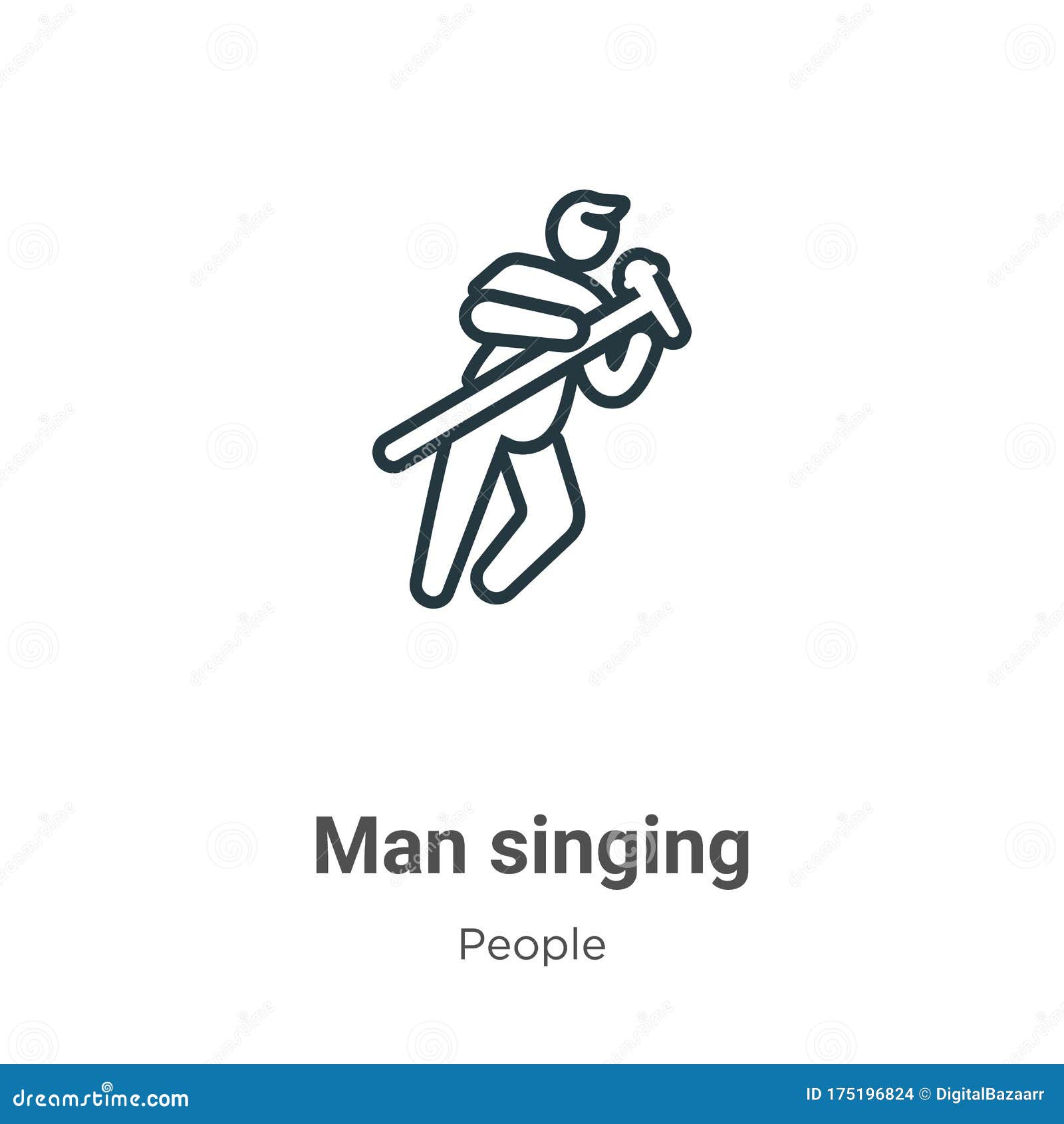 Singing Outline Stock Illustrations – 1,744 Singing Outline Stock ...
