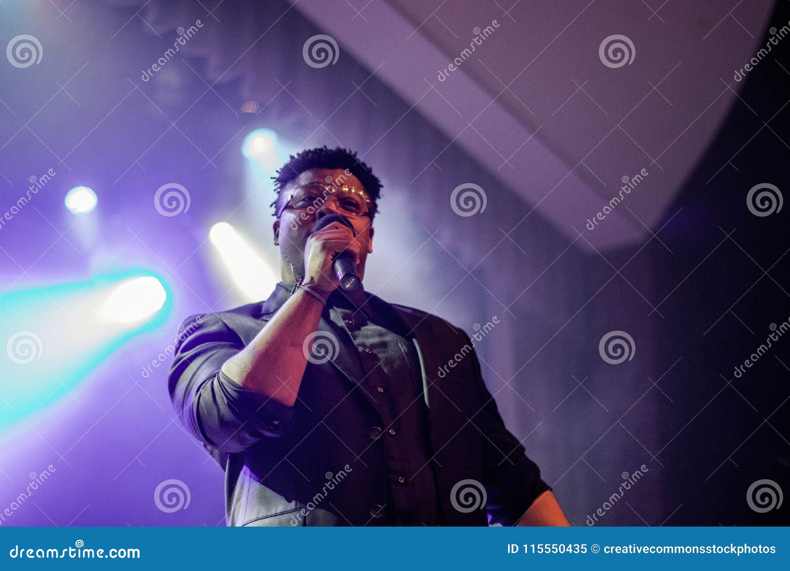 Man Singing On Stage Picture. Image: 115550435