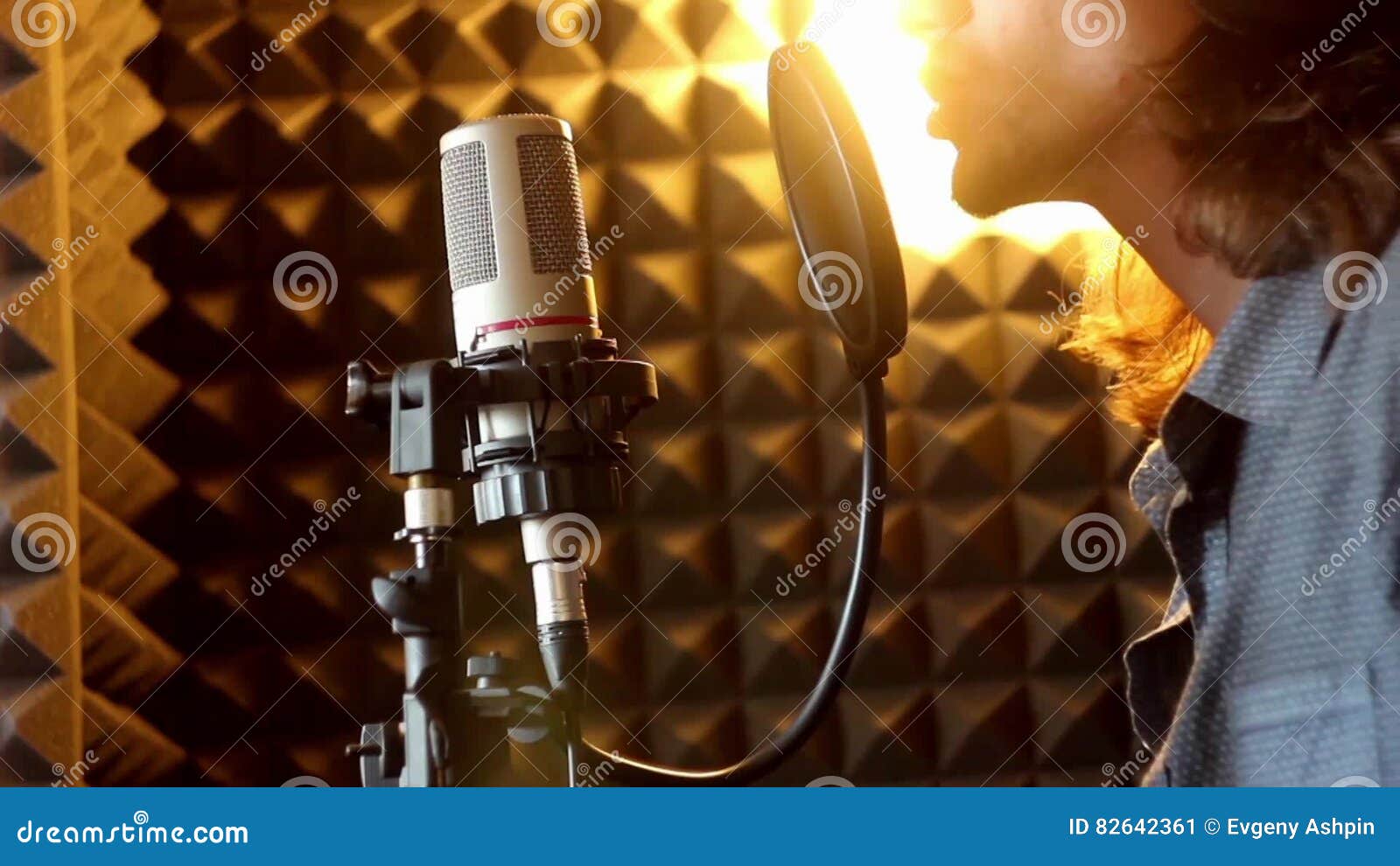 Man singing in the Studio stock video. Video of attractive - 82642361