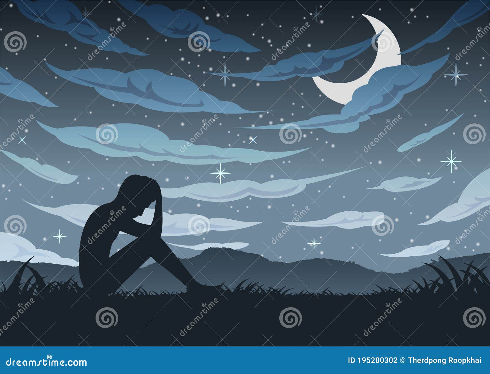 Man Alone Sky Stock Illustrations – 1,832 Man Alone Sky Stock ...