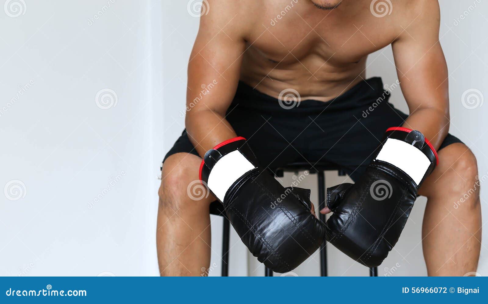 Man Sit Down Resting on Doing Boxing Excercise Stock Photo - Image of ...