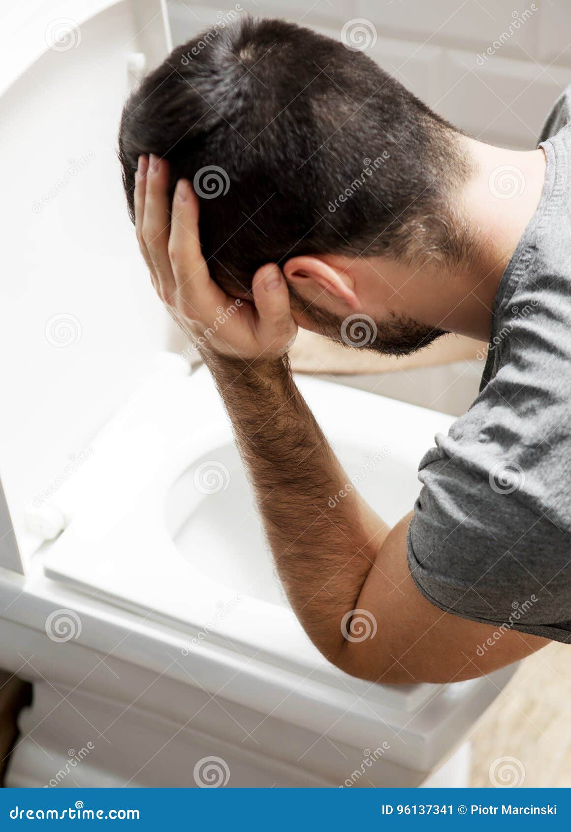 Man Sit Near Toilet Vomits Stock Photos - Free & Royalty-Free Stock ...