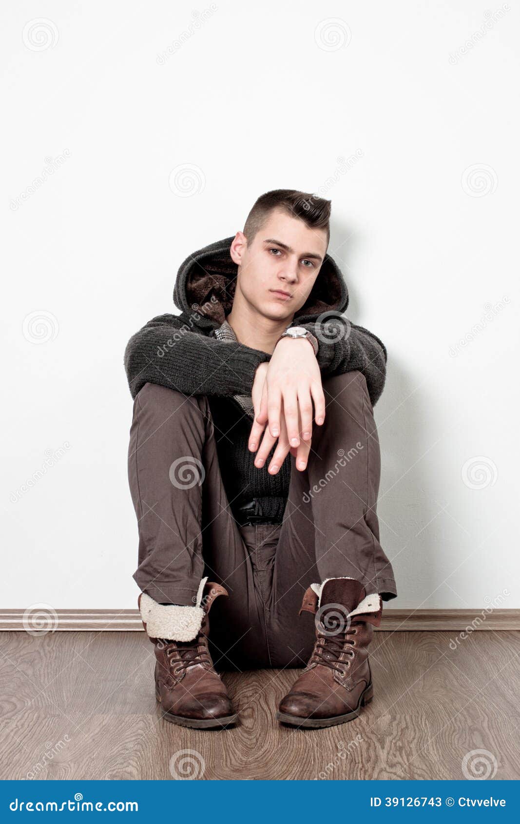 Man sit stock image. Image of hood, despair, adult, pain - 39126743