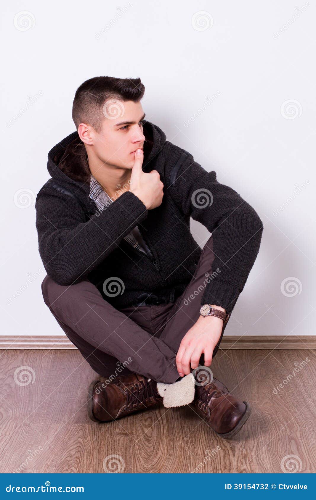 Man sit stock photo. Image of addiction, hand, facial - 39154732