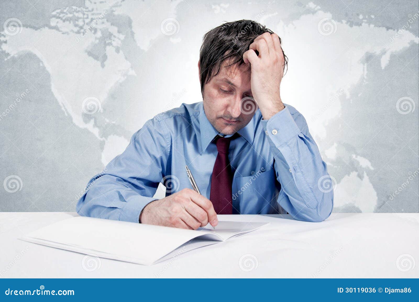 Writing man stock photo. Image of businessman, message - 30119036