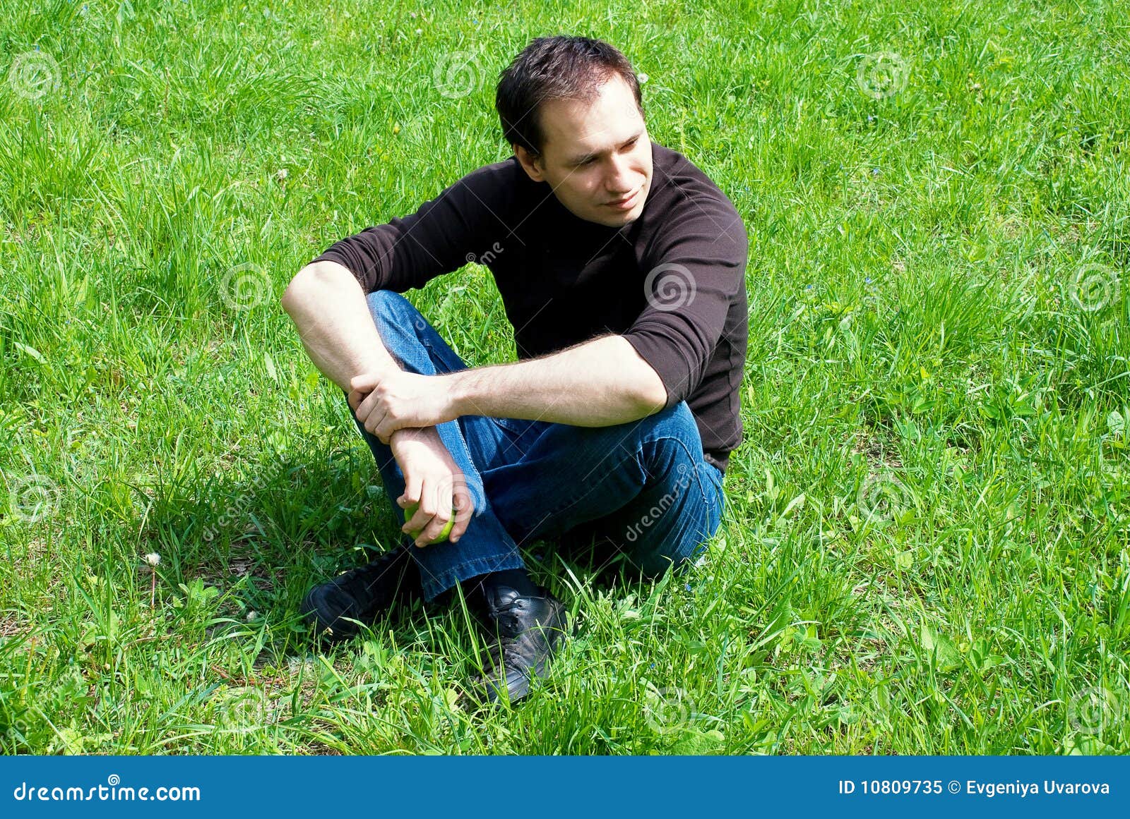 Man sitting stock image. Image of person, leisure, real - 10809735