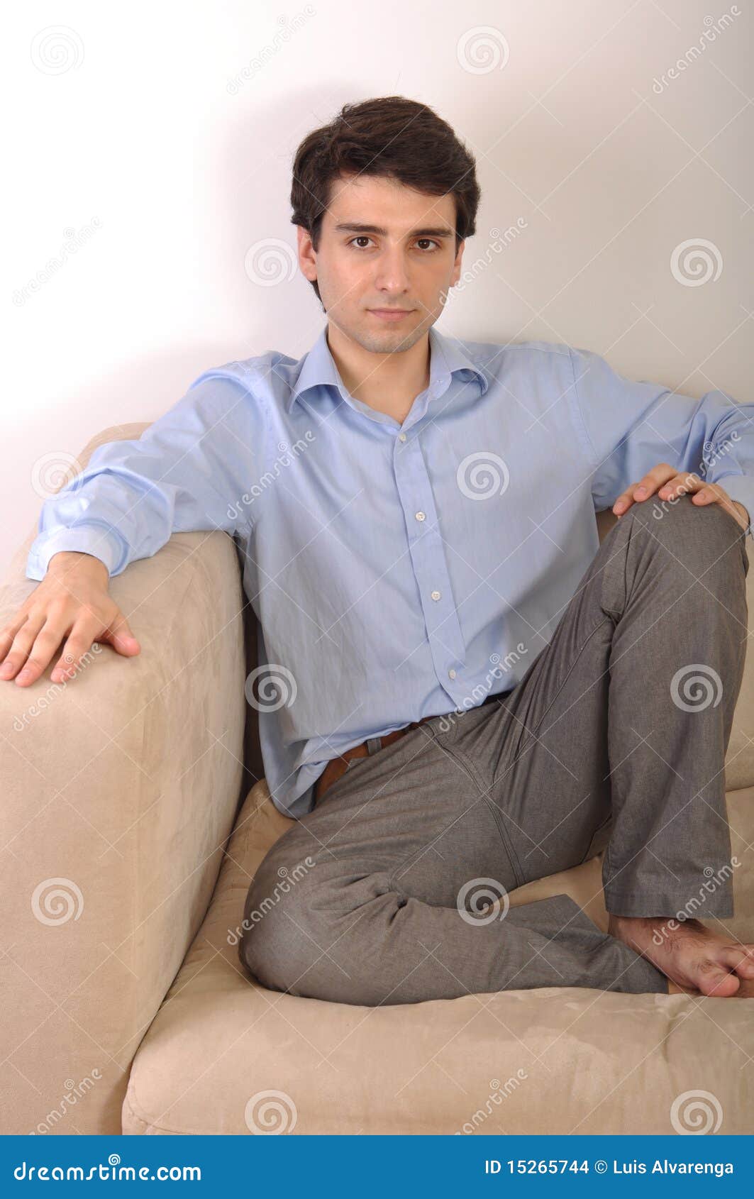 Man sitting stock photo. Image of confident, relaxed - 15265744
