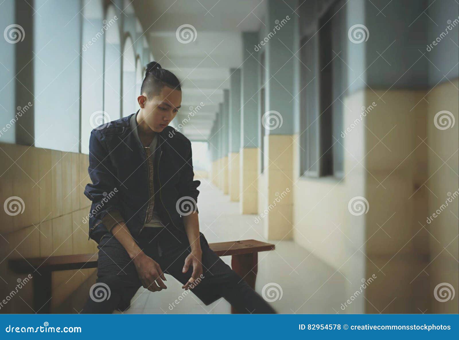 Man Sitting Alone Picture. Image: 82954578